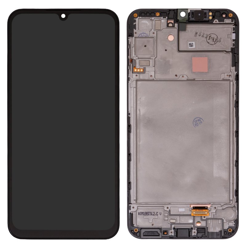 LCD compatible with Samsung A245 Galaxy A24, (black, with frame ...