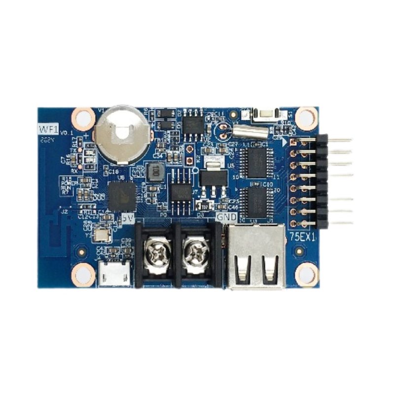 Tarjeta de control para pantallas LED Huidu HD-WF1, 640x32, 4MB, Wi-Fi ...